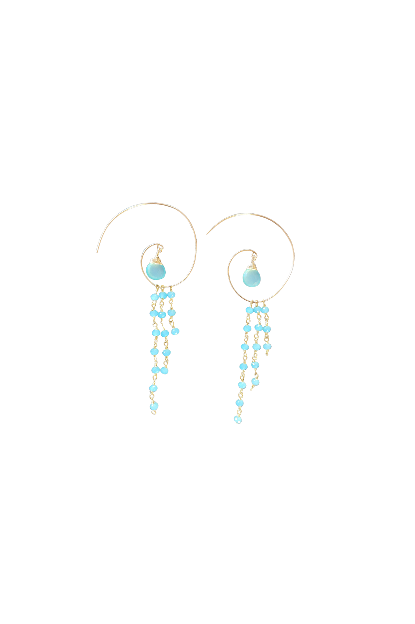 Jessica Hoop Earring in Chalcedony – A Blonde and Her Bag